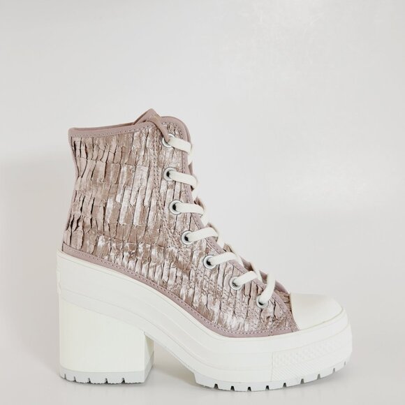 Converse | Shoes | Converse Chuck 7 De Luxe Heel Satin Womens Platform ...